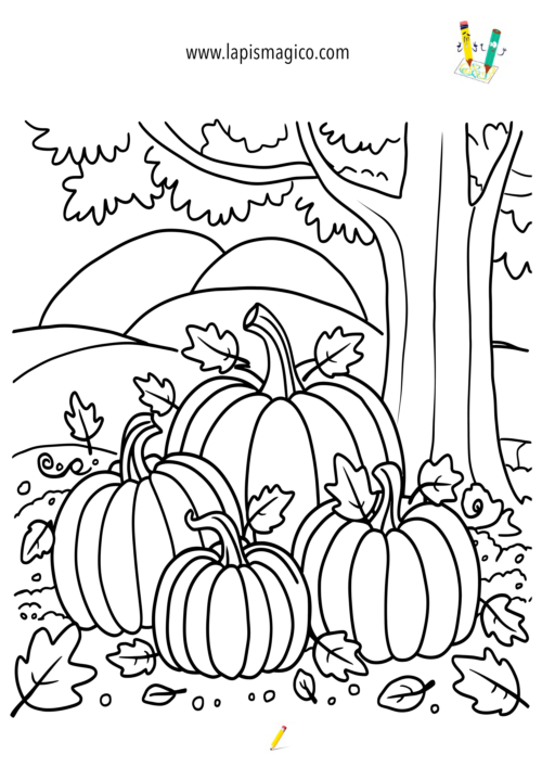 Desenhos de outono para imprimir e colorir