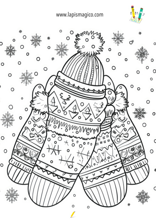 Desenhos de inverno para imprimir e colorir