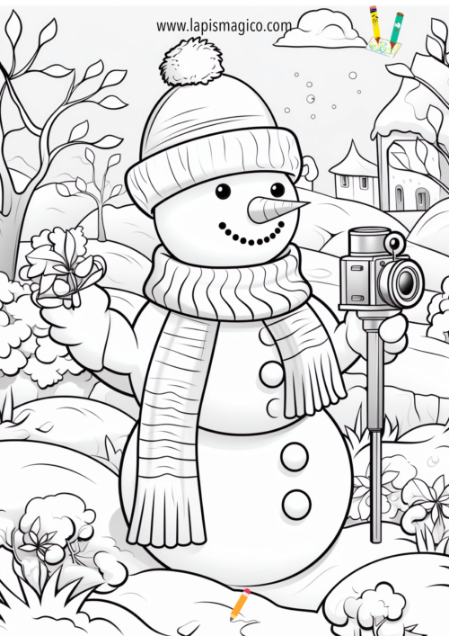 Desenhos de inverno para imprimir e colorir