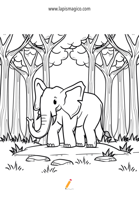 Desenhos de animais da selva para imprimir e colorir