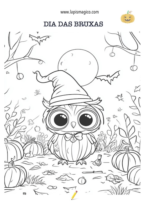 Desenhos do Dia das Bruxas para colorir