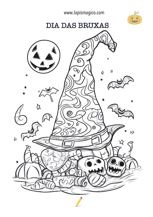 Desenhos do Dia das Bruxas para colorir