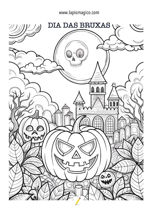 Desenhos do Dia das Bruxas para colorir