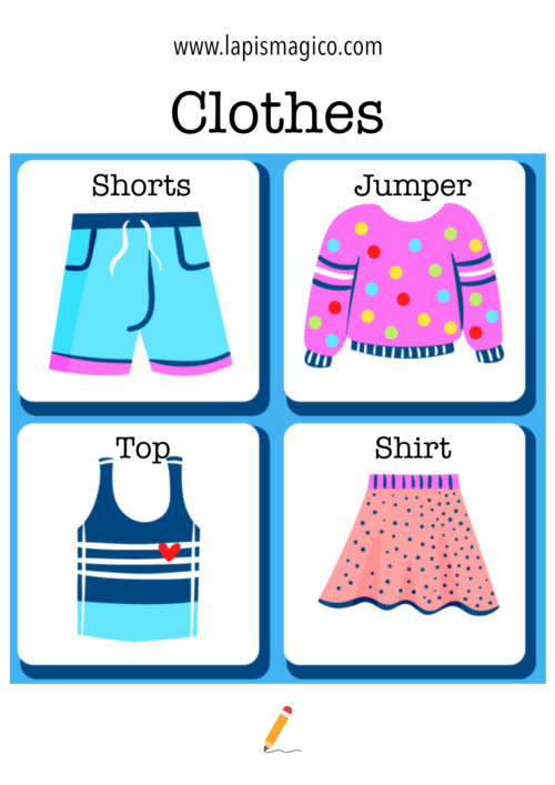 Peças de roupa em inglês