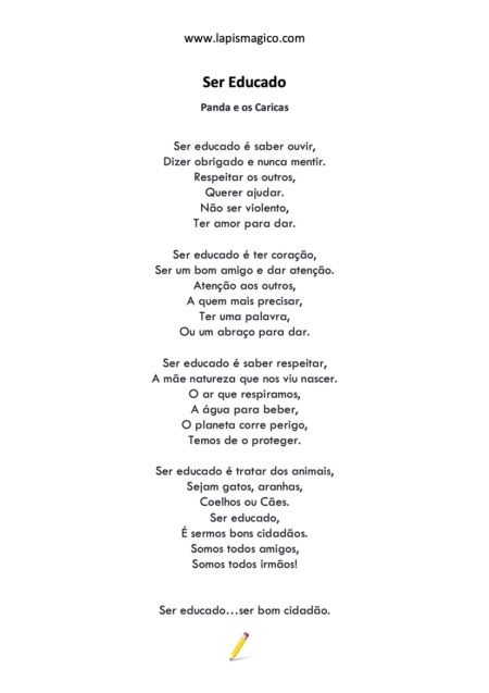 Ser Educado (música e letra)