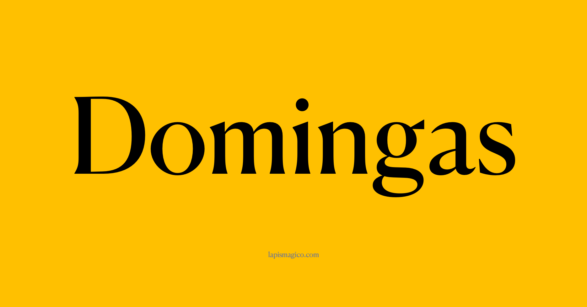 Nome Domingas, ficha divertida com pontilhado para crianças