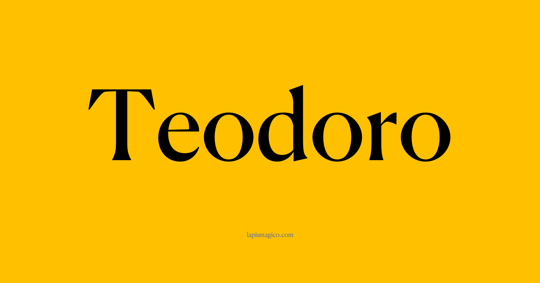 Nome Teodoro, ficha divertida com pontilhado para crianças